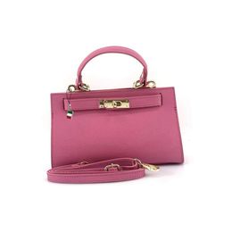 Leder Umhängetasche Florence Tasche pink, fuchsia ca. 23cm | Gr.: onesize