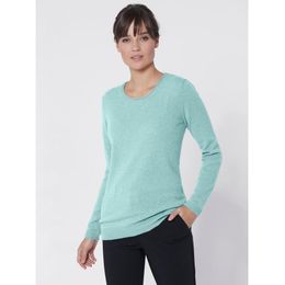 WITT WEIDEN Kaschmirpullover in aqua-meliert | Gr.: 36-38