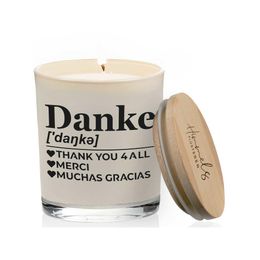 Himmelsflüsterer Danke - Vanille Duftkerze im Glas - Farbe: Weiß | Gr.: onesize