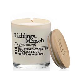 Himmelsflüsterer Lieblingsmensch - Vanille Duftkerze im Glas - Farbe: Weiß | Gr.: onesize