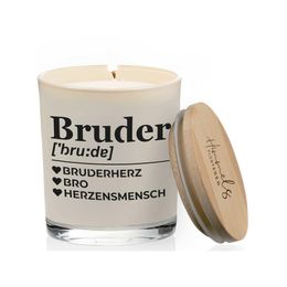 Himmelsflüsterer Bruder - Vanille Duftkerze im Glas - Farbe: Weiß | Gr.: onesize