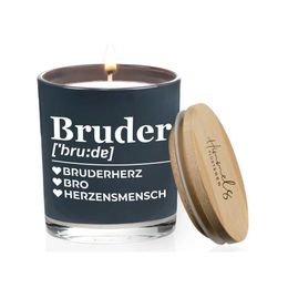 Himmelsflüsterer Bruder - Vanille Duftkerze im Glas - Farbe: Schwarz | Gr.: onesize