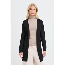 oxmo Strickjacke OXAIDA LONG CARDIGAN in Schwarz | Gr.: XL