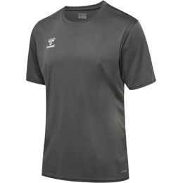 Hummel T-Shirt "Hmlessential Jersey S/S" in Grau | Gr.: XXL