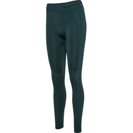 Hummel Leggings "Hmlmt Shaping Seamless Mw Tights" in Grün | Gr.: M
