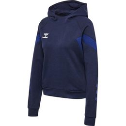 Hummel Hoodie "Hmltravel Sweat Hoodie Woman" in Blau | Gr.: XS