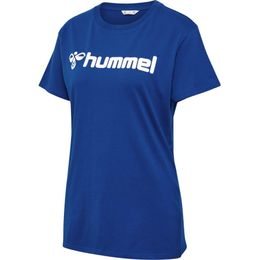 Hummel T-Shirt "Hmlgo 2.0 Logo T-Shirt S/S Woman" in Blau | Gr.: XXL