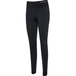 Hummel Leggings "Hmlmt Shine Seamless Mw Tights" in Schwarz | Gr.: M