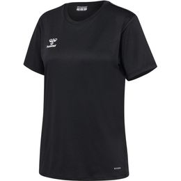 Hummel T-Shirt "Hmlessential Jersey S/S Woman" in Schwarz | Gr.: XXL