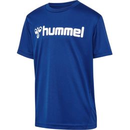 Hummel Shirt "Hmllogo Jersey S/S Kids" in Blau | Gr.: 140