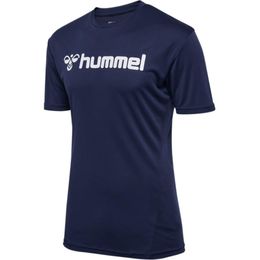 Hummel T-Shirt "Hmllogo Jersey S/S" in Blau | Gr.: L