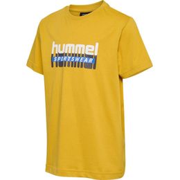 Hummel T-Shirt "Hmltukas T-Shirt S/S" in Gelb | Gr.: 122