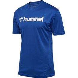 Hummel T-Shirt "Hmllogo Jersey S/S" in Blau | Gr.: XXL