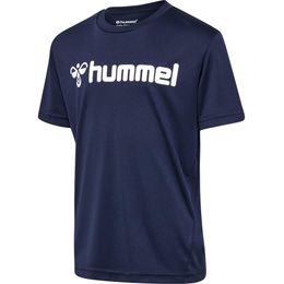 Hummel Shirt "Hmllogo Jersey S/S Kids" in Blau | Gr.: 140