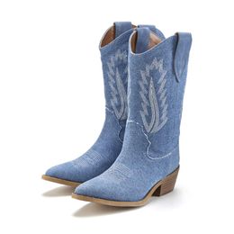 Lascana Cowboy Boots in denimblau | Gr.: 39