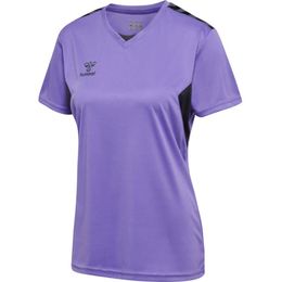 Hummel T-Shirt "Hmlauthentic Pl Jersey S/S Woman" in Lila | Gr.: XXL