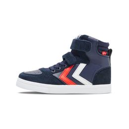 Hummel Kinder Sneaker "Slimmer Stadil Leather High Jr" in Blau | Gr.: 33