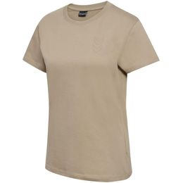 Hummel T-Shirt "Hmlactive Co Tee S/S Woman" in Braun | Gr.: XXL