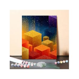 ARTNANAS DIY Malen nach Zahlen Set-"Goldstadt" | Gr.: 30x40 ohne Rahmen