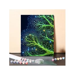 ARTNANAS DIY Malen nach Zahlen Set-"Lichtadern" | Gr.: 40x50 mit Rahmen
