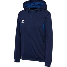 Hummel Trainingsjacke "Hmlauthentic Pl Zip Hoodie Woman" in Blau | Gr.: XS