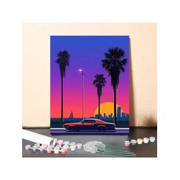 ARTNANAS DIY Malen nach Zahlen Set-"Sonnenfahrt" | Gr.: 30x40 ohne Rahmen