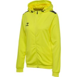 Hummel Trainingsjacke "Hmlauthentic Pl Zip Hoodie Woman" in Gelb | Gr.: XL