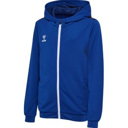 Hummel Kinder Trainingsjacke "Hmlauthentic Pl Zip Hoodie Kids" in Blau | Gr.: 128