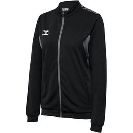 Hummel Trainingsjacke "Hmlauthentic Pl Zip Jacket Woman" in Schwarz | Gr.: XXL