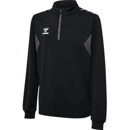 Hummel Kinder Trainingsjacke "Hmlauthentic Half Zip Sweat Kids" in Schwarz | Gr.: 164