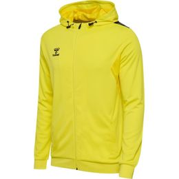 Hummel Trainingsjacke "Hmlauthentic Pl Zip Hoodie" in Gelb | Gr.: M