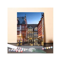 ARTNANAS DIY Malen nach Zahlen Set-"Altstadtlicht" | Gr.: 30x40 ohne Rahmen