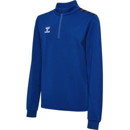 Hummel Kinder Trainingsjacke "Hmlauthentic Half Zip Sweat Kids" in Blau | Gr.: 140