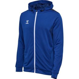 Hummel Trainingsjacke "Hmlauthentic Pl Zip Hoodie" in Blau | Gr.: XL