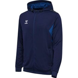 Hummel Trainingsjacke "Hmlauthentic Pl Zip Hoodie" in Blau | Gr.: XL