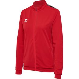 Hummel Trainingsjacke "Hmlauthentic Pl Zip Jacket Woman" in Rot | Gr.: XXL