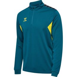 Hummel Trainingsjacke "Hmlauthentic Half Zip Sweat" in Blau | Gr.: XXL