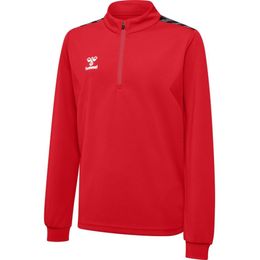 Hummel Kinder Trainingsjacke "Hmlauthentic Half Zip Sweat Kids" in Rot | Gr.: 140