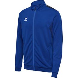 Hummel Trainingsjacke "Hmlauthentic Pl Zip Jacket" in Blau | Gr.: 3XL