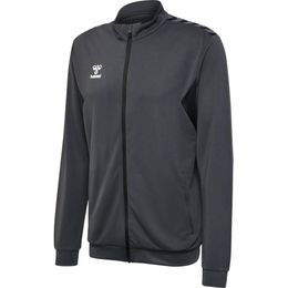 Hummel Trainingsjacke "Hmlauthentic Pl Zip Jacket" in Grau | Gr.: 3XL