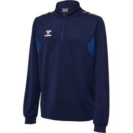 Hummel Kinder Trainingsjacke "Hmlauthentic Half Zip Sweat Kids" in Blau | Gr.: 152