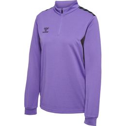 Hummel Trainingsjacke "Hmlauthentic Half Zip Sweat Woman" in Lila | Gr.: S