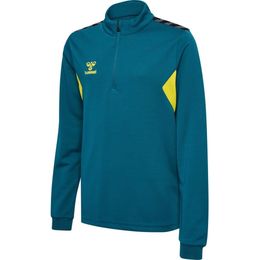 Hummel Kinder Trainingsjacke "Hmlauthentic Half Zip Sweat Kids" in Blau | Gr.: 164