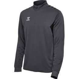 Hummel Trainingsjacke "Hmlauthentic Half Zip Sweat" in Grau | Gr.: XS