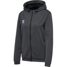 Hummel Trainingsjacke "Hmlauthentic Pl Zip Hoodie Woman" in Grau | Gr.: S