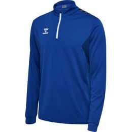 Hummel Trainingsjacke "Hmlauthentic Half Zip Sweat" in Blau | Gr.: S