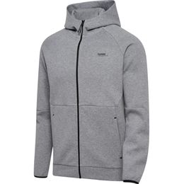 Hummel Trainingsjacke "Hmltech Fleece Regular Zip Hoodie" in Grau | Gr.: L