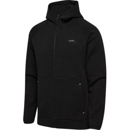 Hummel Trainingsjacke "Hmltech Fleece Regular Zip Hoodie" in Schwarz | Gr.: L