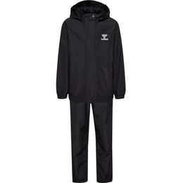Hummel Kinder Trainingsanzug "Hmlnessie Rainsuit" in Schwarz | Gr.: 140