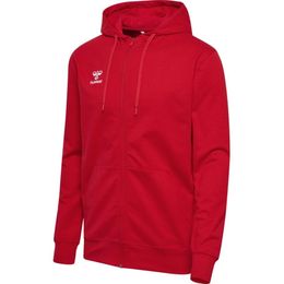 Hummel Trainingsjacke "Hmlgo 2.0 Zip Hoodie" in Rot | Gr.: M